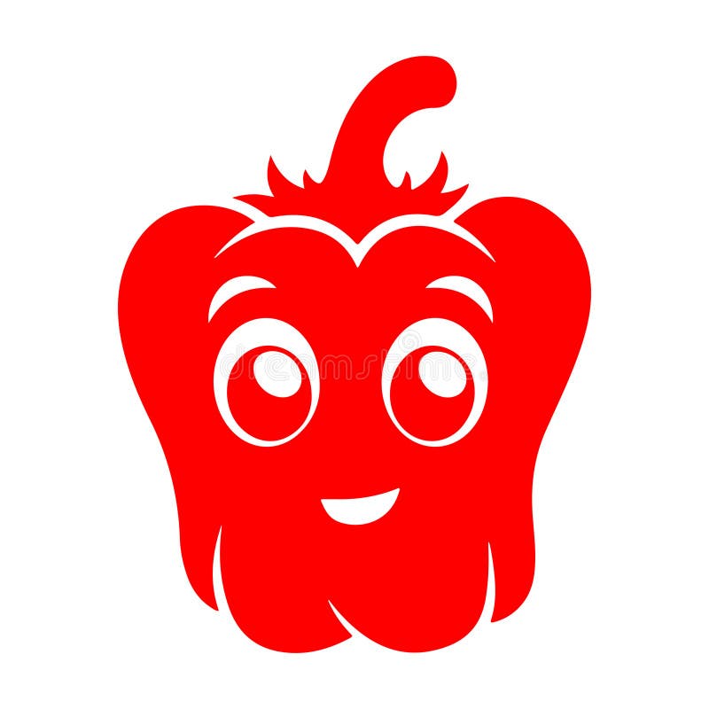 Green Capsicum Vector Illustration Stock Vector - Illustration of flat ...