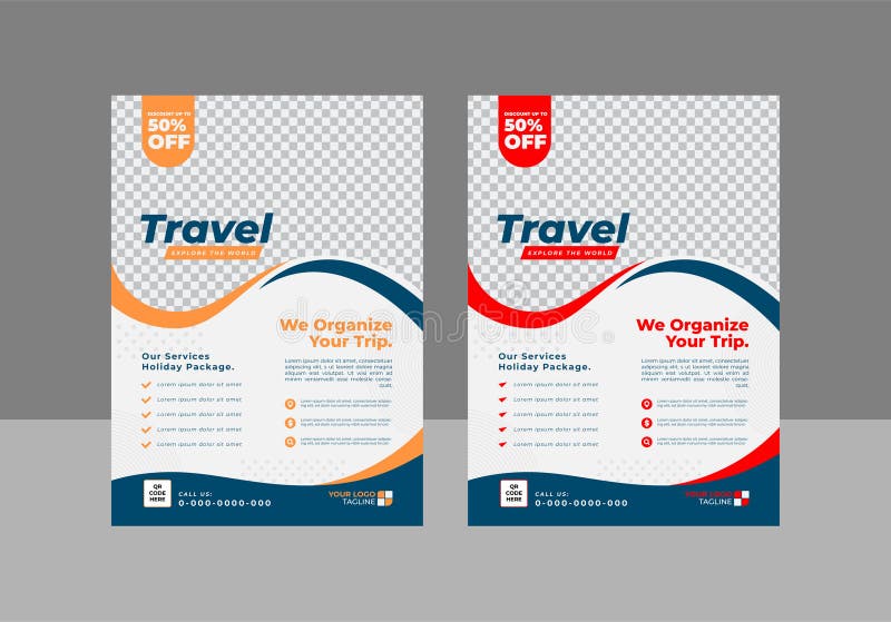 Modern and Professional Travel Agency Business Flyer Template. Stock ...