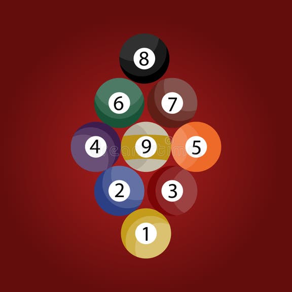 Billiard balls stock vector. Illustration of brand, font - 373407217