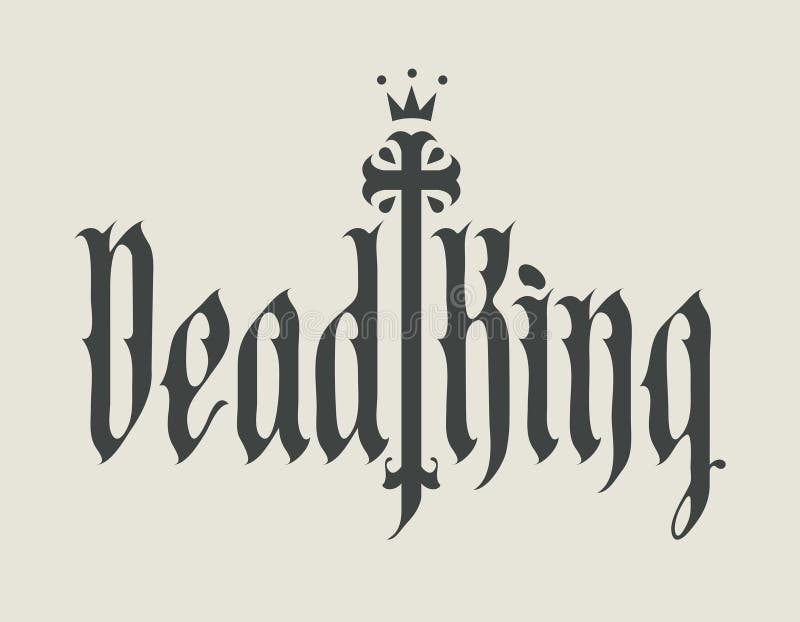 King Black Lettering Stock Illustrations – 2,064 King Black Lettering ...