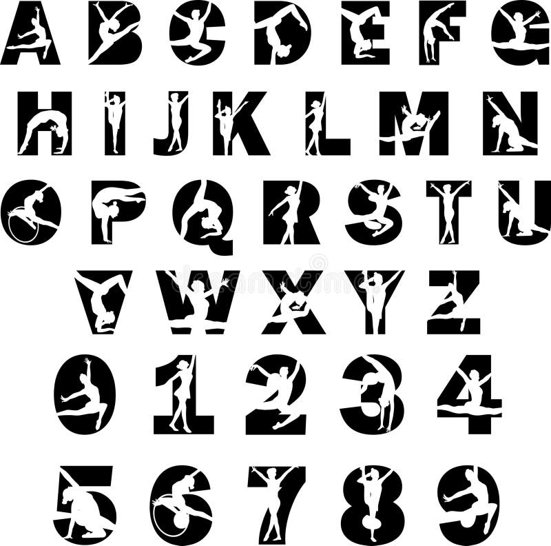 Gymnast Letters Stock Illustrations – 16 Gymnast Letters Stock ...