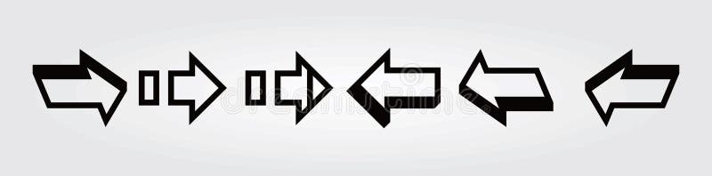 Black and White Vector Road Direction Symbol Stock Illustration ...