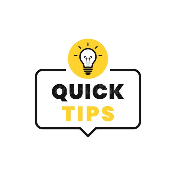 Quick Tips Geometric Message Bubble with Light Bulb Emblem. Quick Tips ...