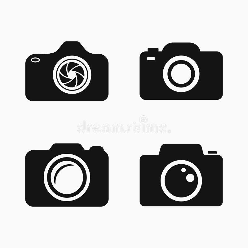 Camera Icon Set. Camera Vector Signs in Trendy Flat Style Stock Vector ...