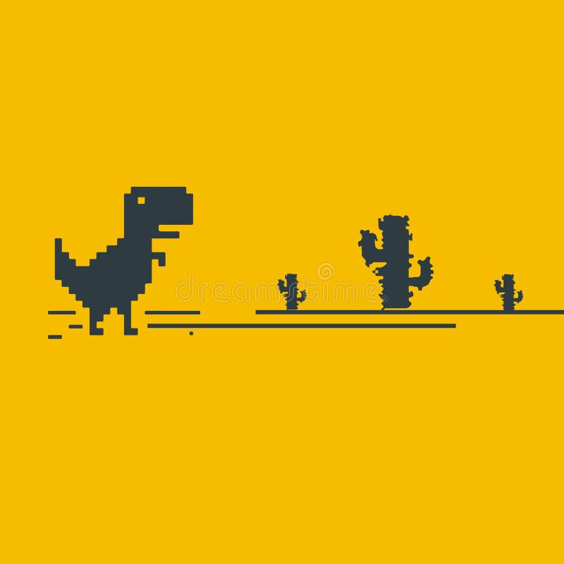 Dinosaur "No Internet Connection" Logo Design. Google Chrome Game ...