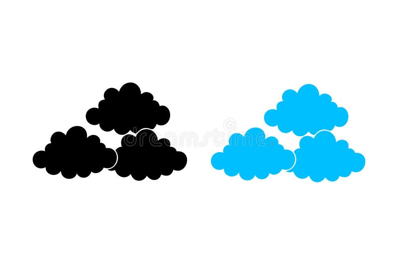 Flat Style Cloud Vector Templates Stock Vector - Illustration of space ...
