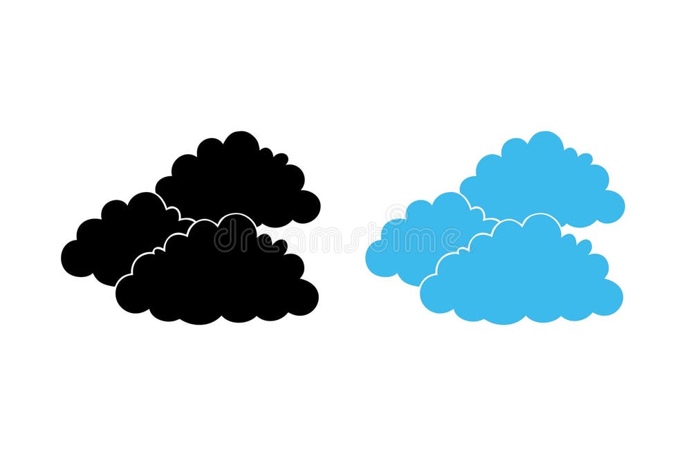 Flat Style Cloud Vector Templates Stock Vector - Illustration of cloud ...
