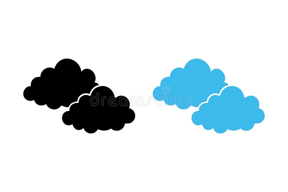 Flat Style Cloud Vector Templates Stock Vector - Illustration of fluffy ...