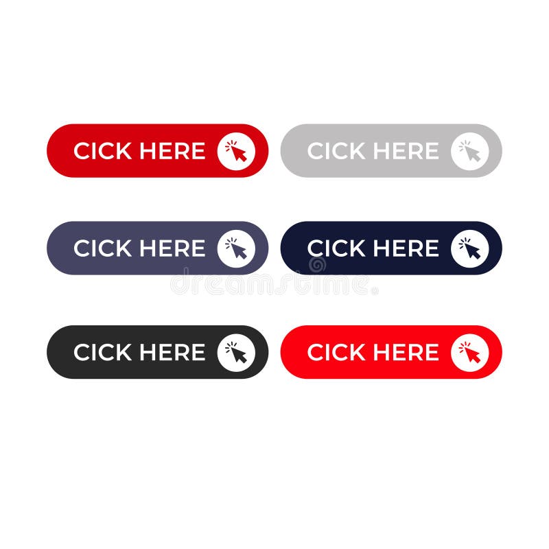 Click Here Button Design Vector – Modern and Eye-Catching Stock ...