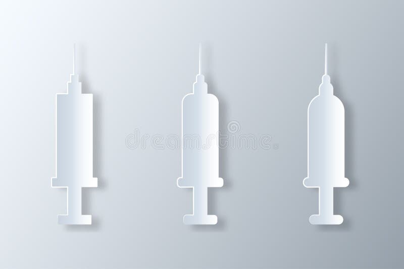 Collection of Medical Injection Icons, Vector Injections in White ...