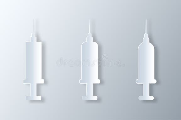 Collection of Medical Injection Icons, Vector Injections in White ...