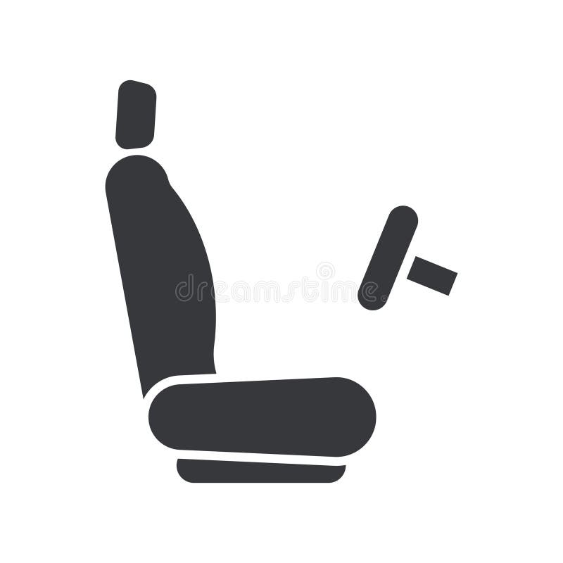 Isolated Pictogram Car Seat and Steering Wheel, Symbolizing the ...