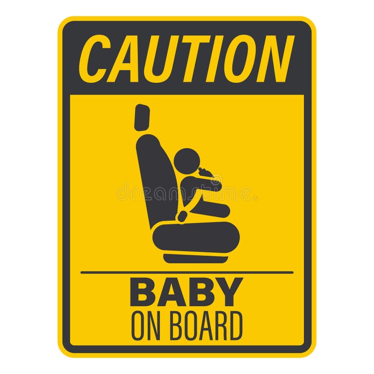 Isolated Pictogram Baby on Car Seat with Seatbelt, Symbolizing ...
