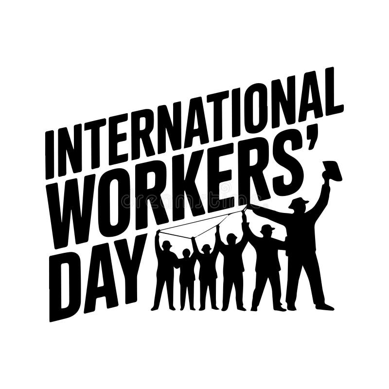 International Workers Day Celebration Graphic Design Stock Vector ...