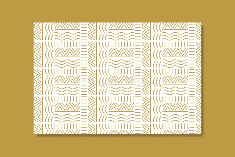 Geometric Seamless Pattern Straight Lines and Curves in Brown Color for ...