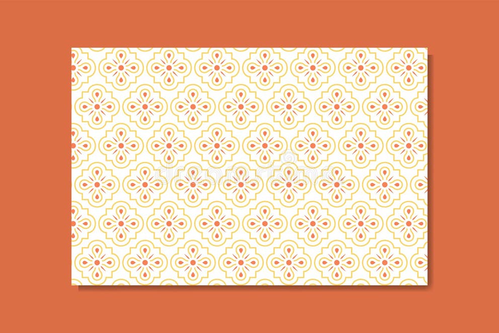 Seamless Floral Pattern Two Color Outline Style for Wall Paper Stock ...