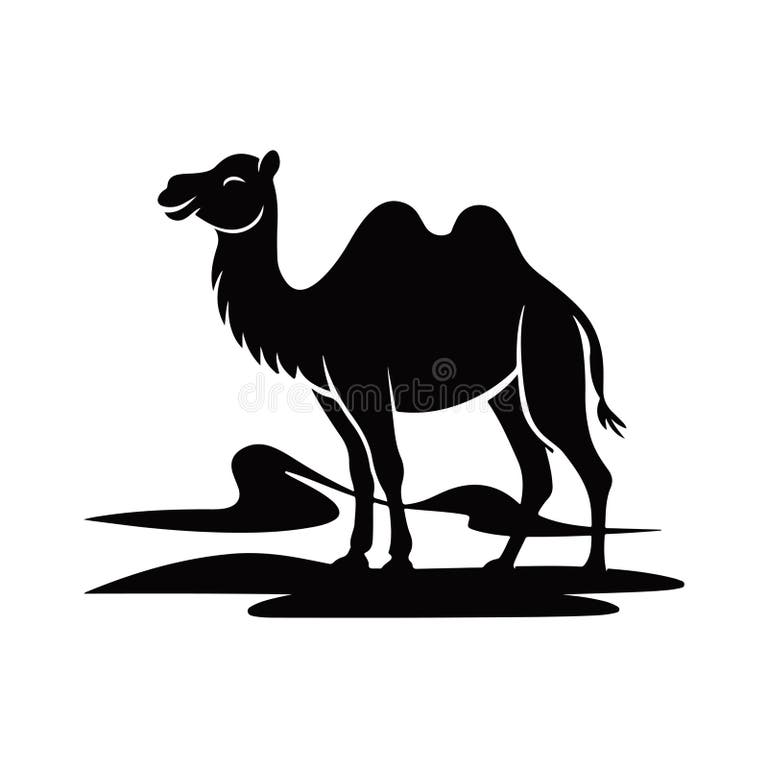 Simple Camel Silhouette Graphic Design Stock Vector - Illustration of ...