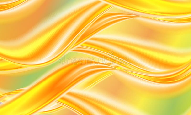 Smooth Light Gold Waves Lines. Abstract Background Stock Illustration ...
