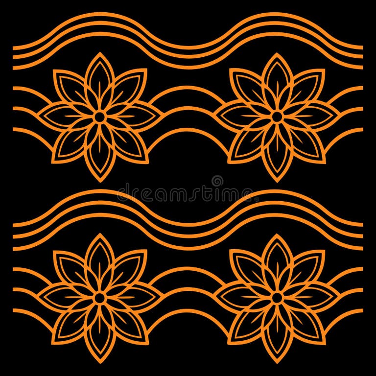 Abstract Flower Wave Line Art Set – Black & White Minimal Design ...