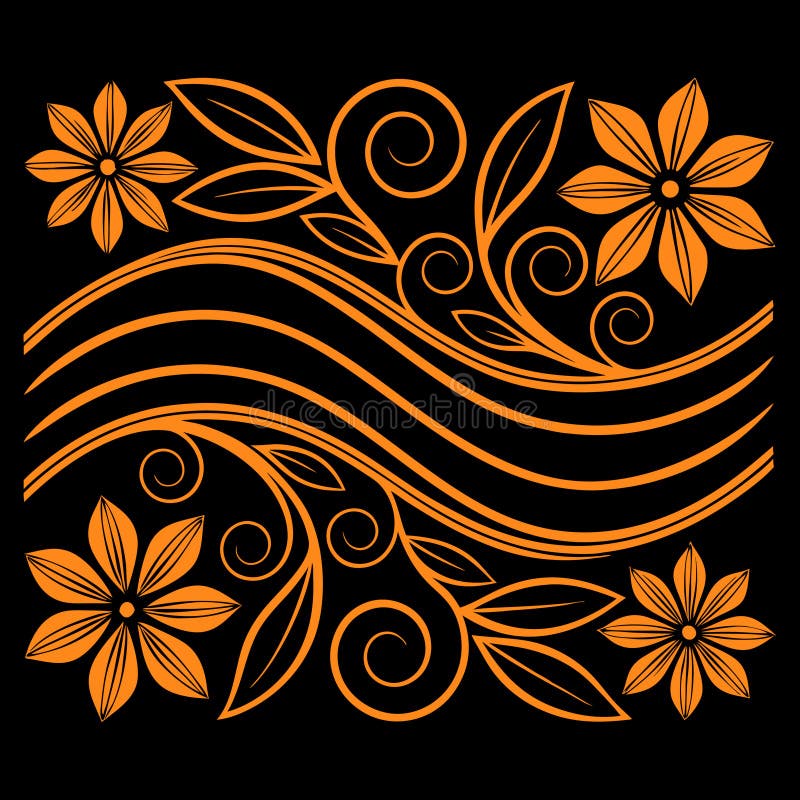 Abstract Flower Wave Line Art Set – Black & White Minimal Design ...