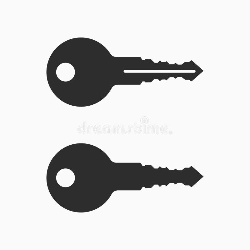 Key Icon in Trendy Flat Style. Vector Key Icon Set Stock Vector ...