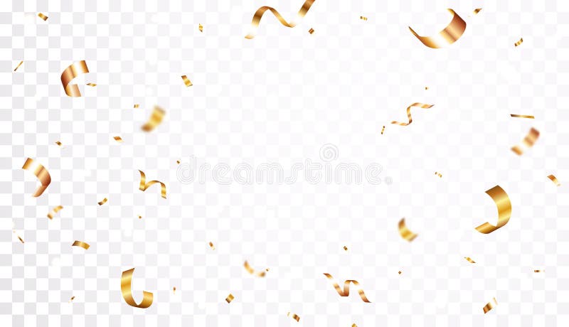 Bursting Shiny Gold Confetti and Award Ribbon, Celebrations and Holiday ...