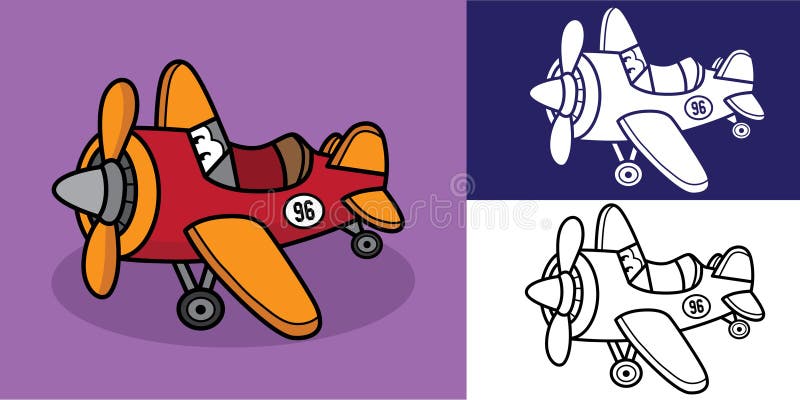 Airplane mascot stock vector. Illustration of character - 375657878