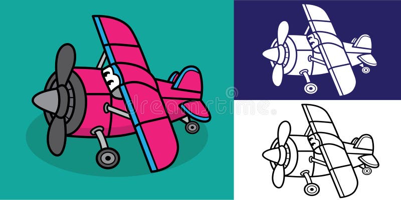 Airplane mascot stock vector. Illustration of funny - 375657880