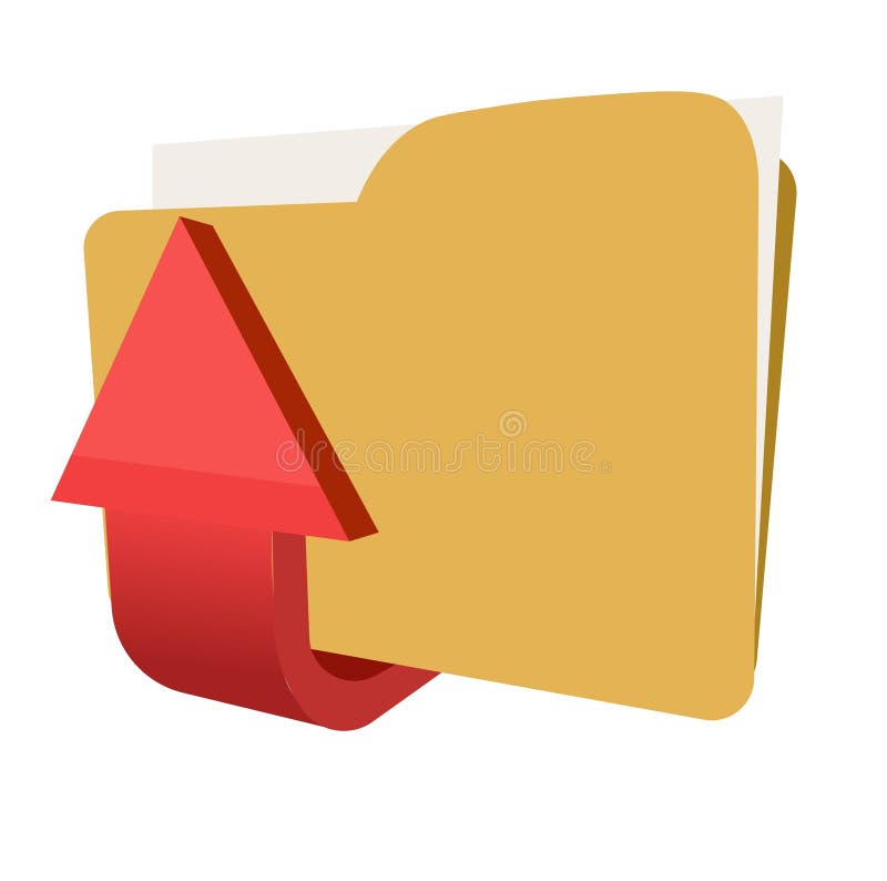 Upload folder icon stock vector. Illustration of material - 375662320