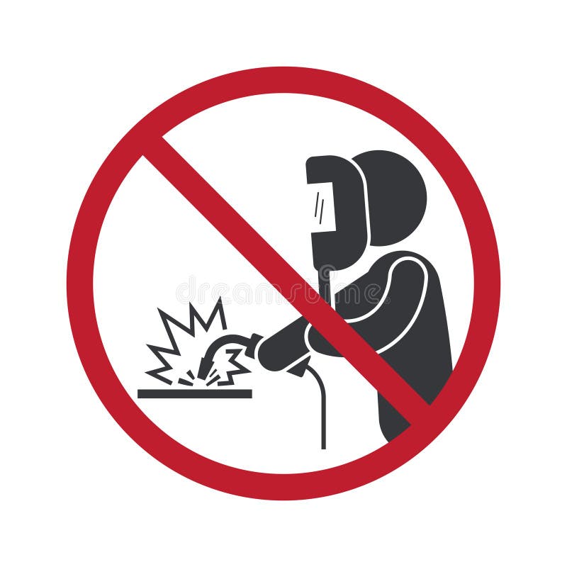 Isolated Prohibition Sign Showing "Do Not Weld" Stock Vector ...