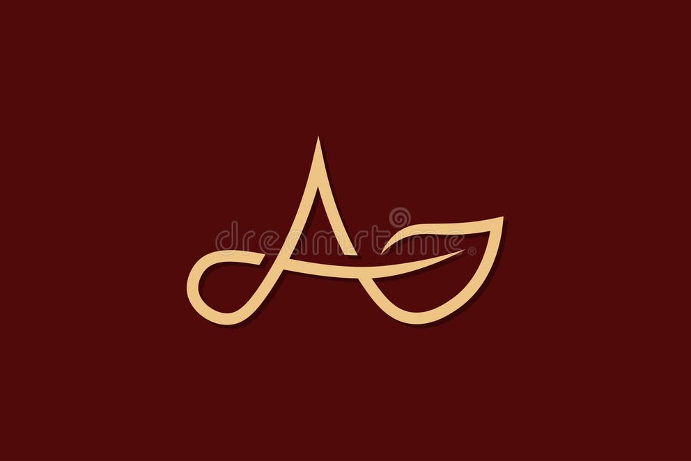 Elegant a Leaf Logo – Nature Inspired Monogram Design Stock Vector ...
