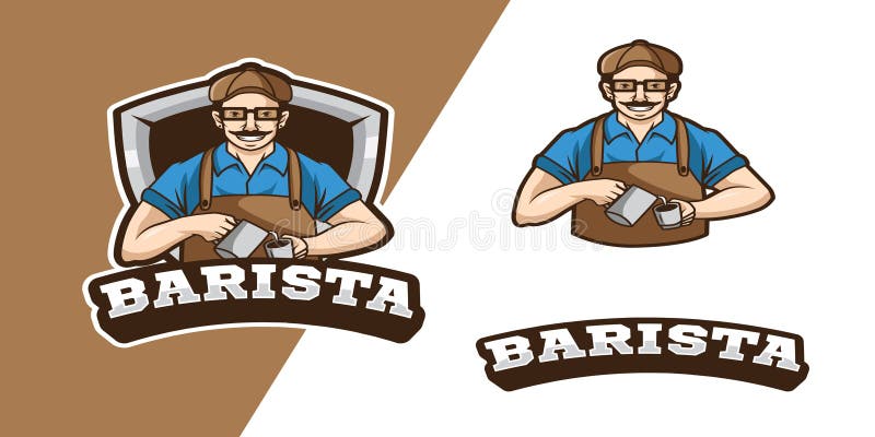 Barista logo stock vector. Illustration of business - 375890604