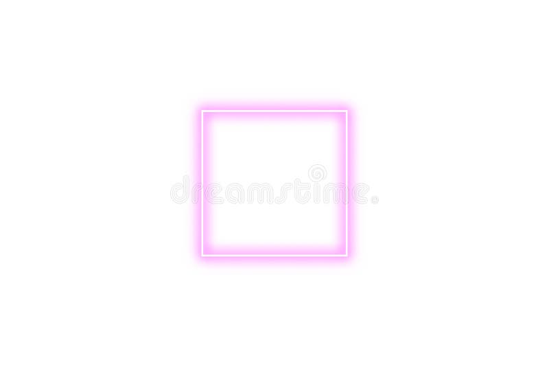 Neon Pink Square Glow – Minimalist Futuristic Frame Stock Vector ...