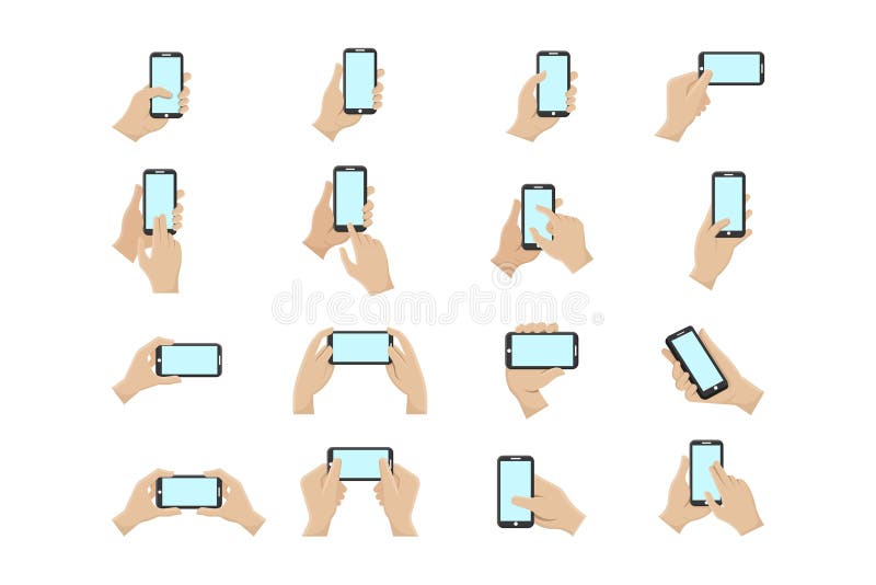 Smartphone Interaction Icon Pack – Hand Gestures Collection Stock ...