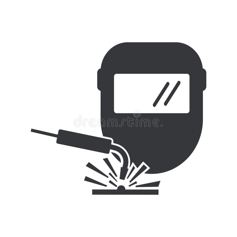 Isolated Welding Mask and Goggles with Electric Sparks Stock Vector ...