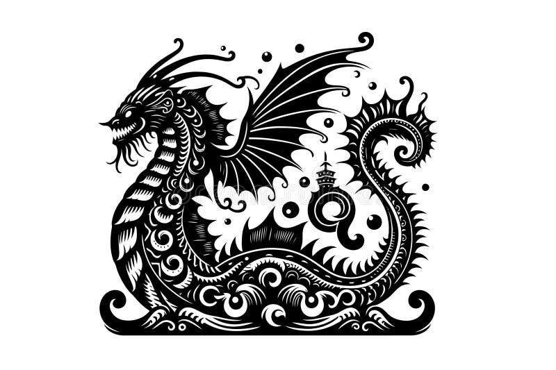 Leviathan in Artistic Detail, Intricate Design Concept of Legendary Sea ...