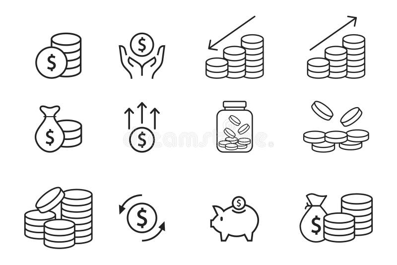 Filled Finance Collection Stock Illustrations – 4,701 Filled Finance ...