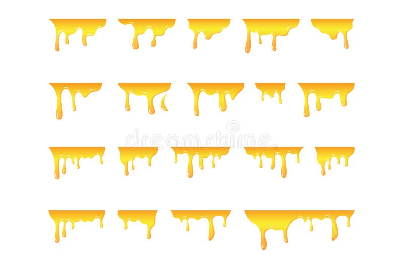 Honey Melted Icon. Yellow Fresh Honey Melting Stock Illustration ...