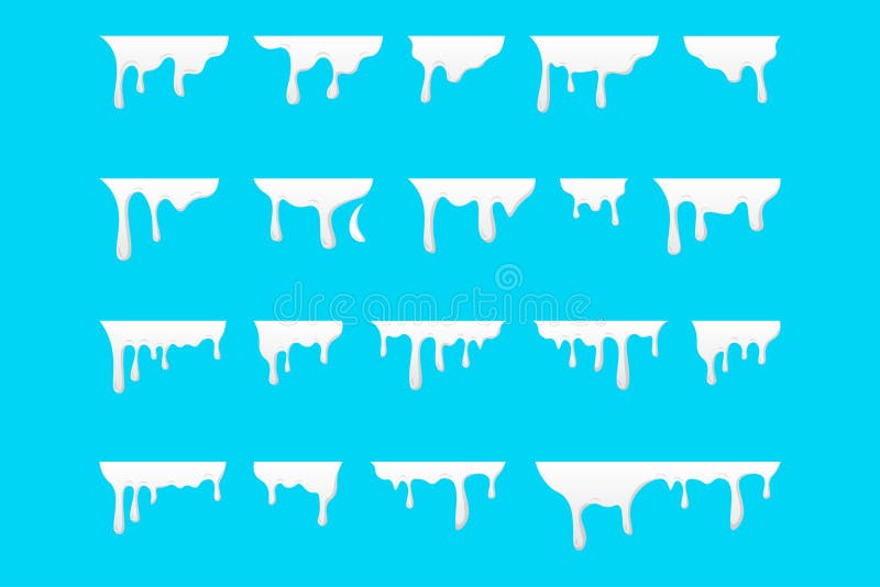 Milk Melted Icon. White Paint Melting Stock Vector - Illustration of ...