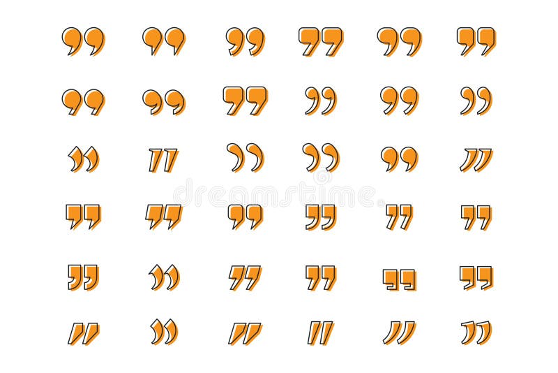 Quote Mark Icon Collection, Conversation Quote Mark, Quote Mark Vector ...