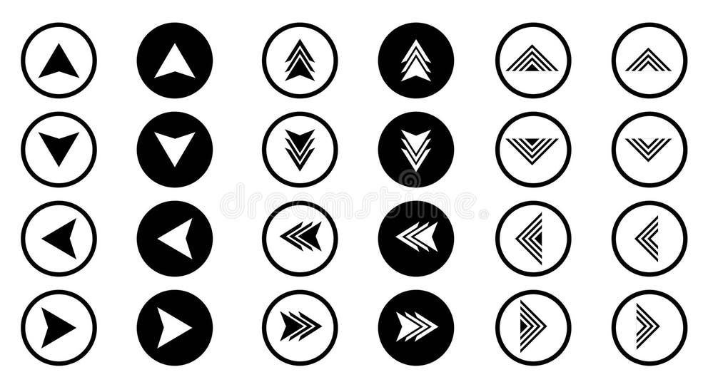 Swipe Icon Set. Swipe Arrow Icon. Up, Down, Left, Right Arrows. Swipe ...