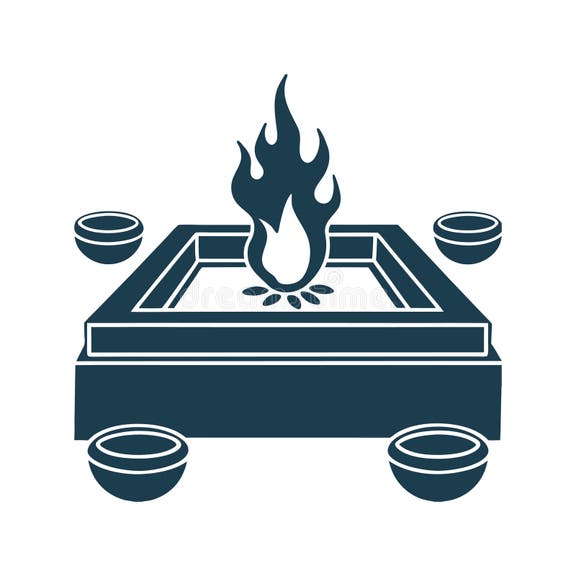 Havan Kund Fire Altar Vector Illustration Stock Vector - Illustration ...