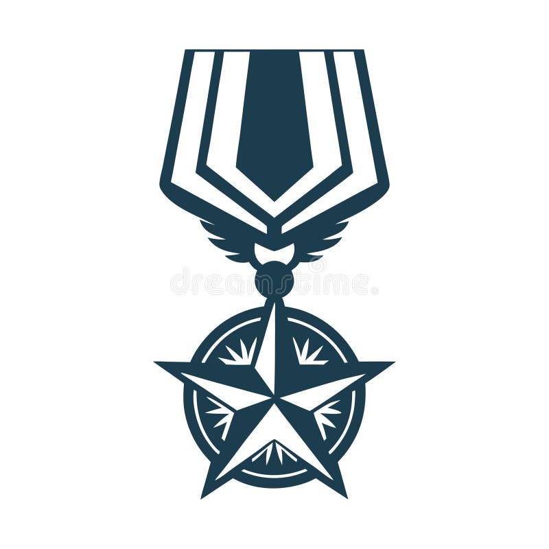 Veterans Day Medal with Star, Navy Blue Stock Vector - Illustration of ...