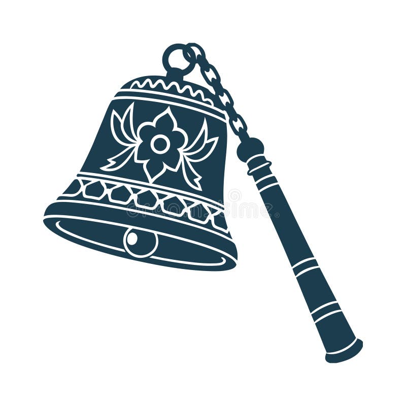Ornate Temple Bell Vector Illustration Stock Vector - Illustration of ...