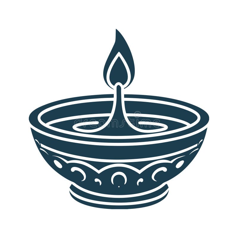 Diwali Diya Oil Lamp Icon Vector Illustration Stock Illustration - Illustration of culture ...