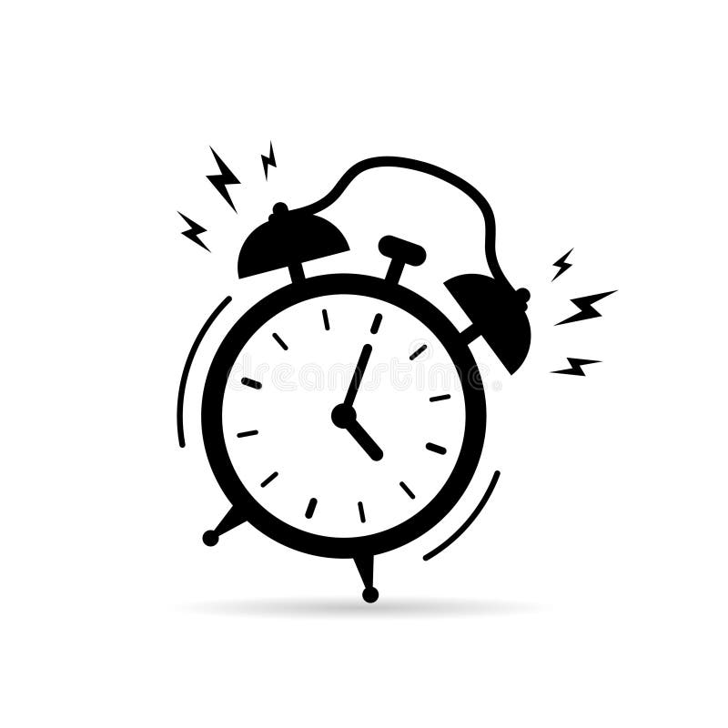 Alarm Ringing Icon Vector Illustration. Alarm Clock Ringing Vector Icon ...