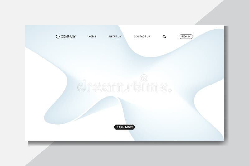 Modern Abstract Landing Page UI Design with Light Blue Gradient Stock ...