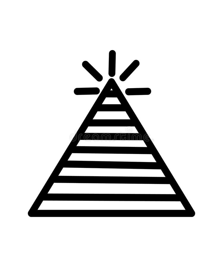 Pyramid free icon stock illustration. Illustration of line - 376991267