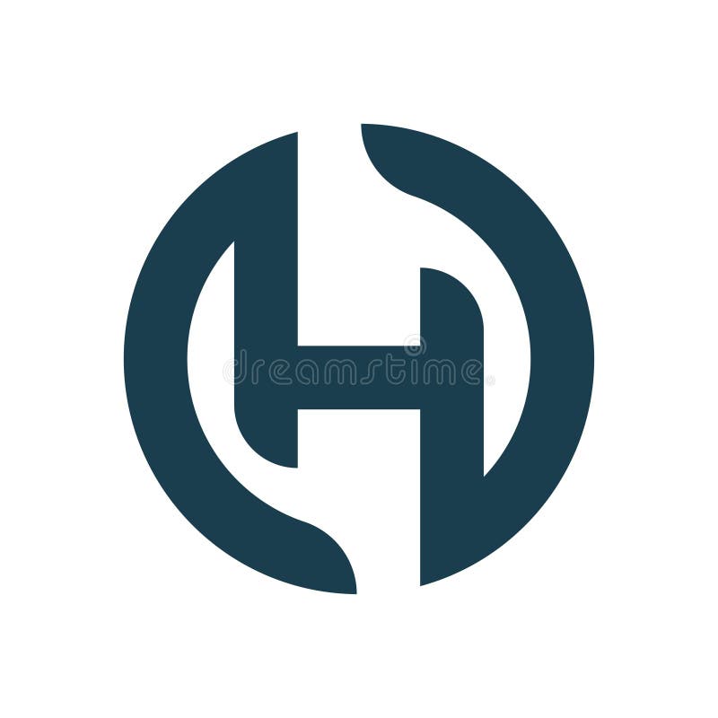 Modern Letter H Logo Design Vector Circular Shape Stock Illustration ...