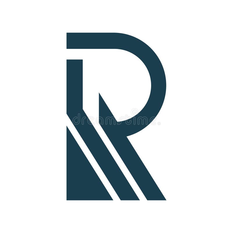 Modern R Letter Logo Design Graphic Element Stock Vector - Illustration ...